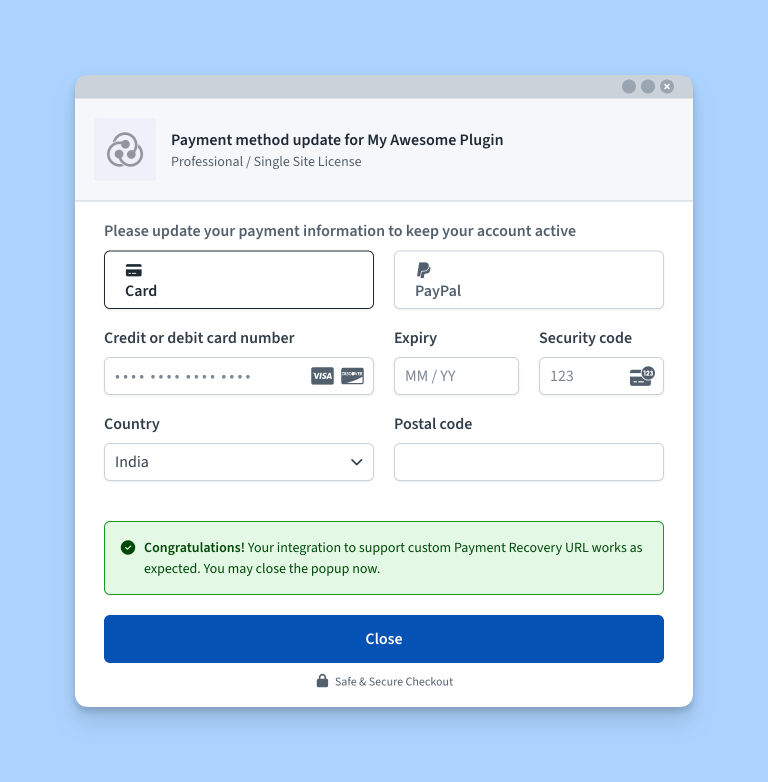 Fix for Payment Method Recovery Flow in Checkout JS SDK 1.4.1 - Freemius Blog