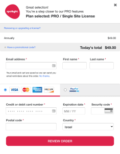 Freemius provides a seamless checkout flow to increase sales