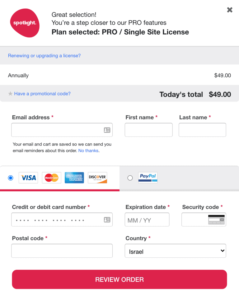 Freemius provides a seamless checkout flow to increase sales